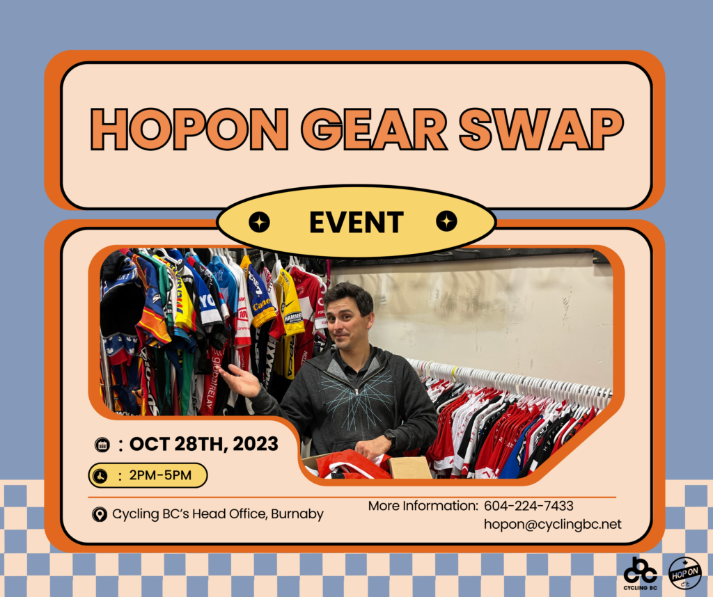 HopOn Gear Swap 2023 - Cycling BC